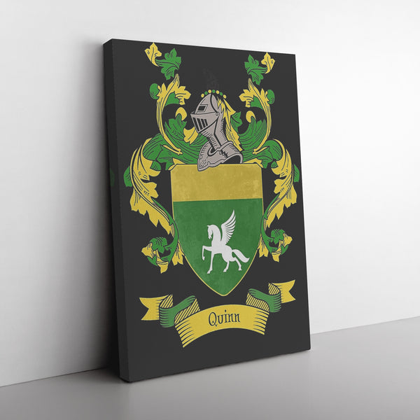 Irish Family Crest - Quinn - Canvas Print Wall Art – Éire In My Blood