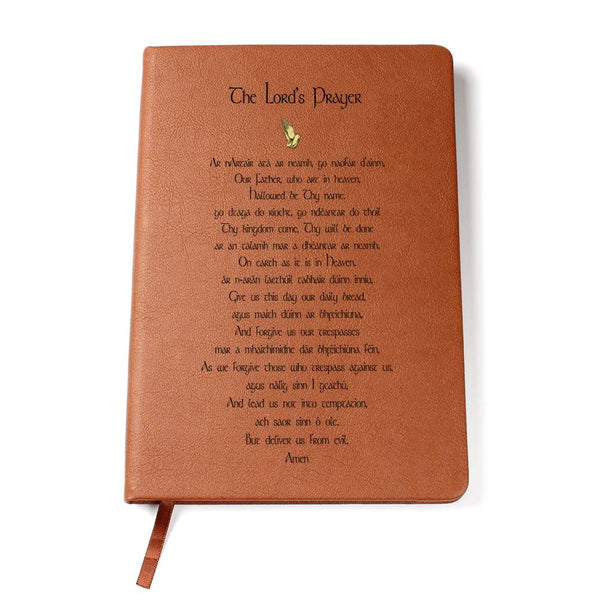 The Lord's Prayer (In Gaelic & English) Leather Journal – Éire In My Blood